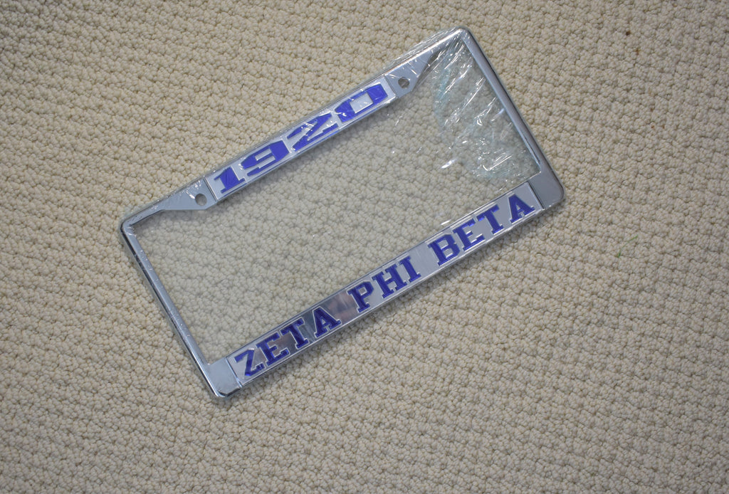1920 Zeta Phi Beta License Plate Frame – J Mar Greek Life